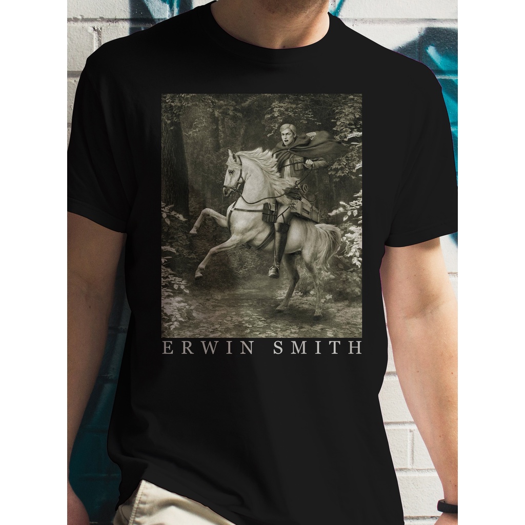 Camiseta Erwin Smith Attack on Titan Shingeki no Kyojin Camisa Anime ...