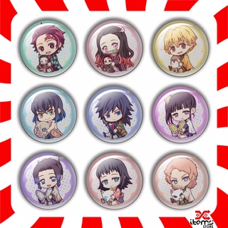 Kit 9 Bottons Demon Slayer - Kimetsu no Yaiba - Tanjiro - Nezuko ...