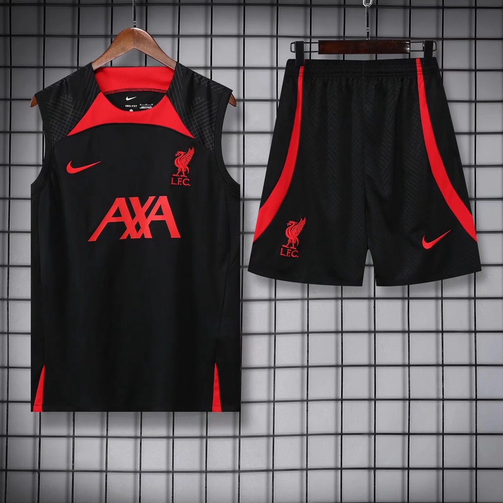 Kit 22/23 Colete De Futebol , Liverpool classic Preto E Vermelho ...