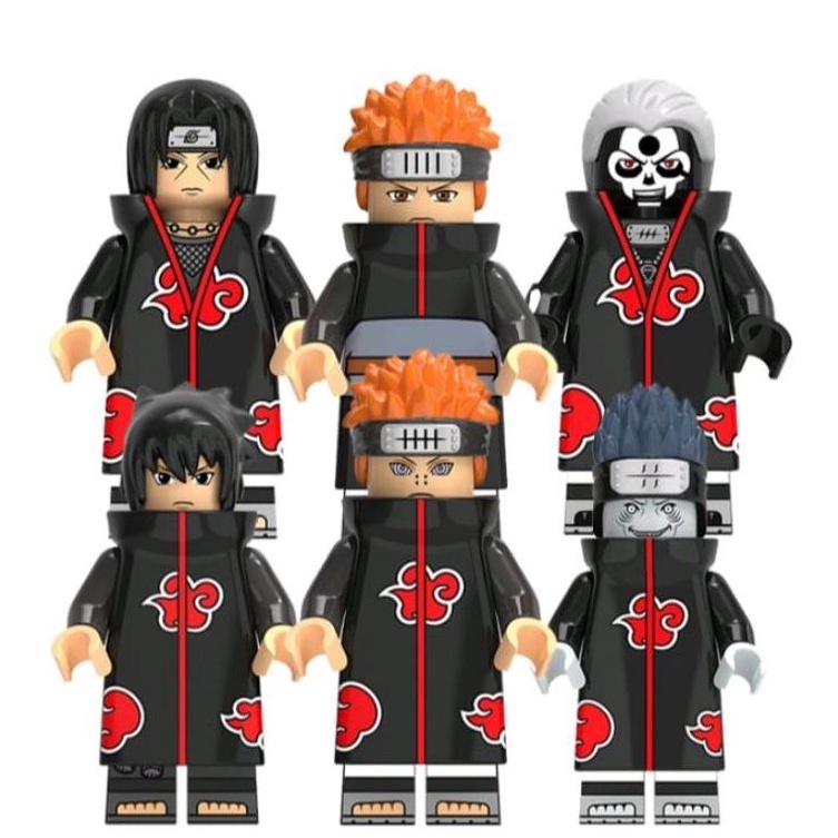 Lego Akatsuki Anime Sasuki Itachi naruto minifigura | Shopee Brasil