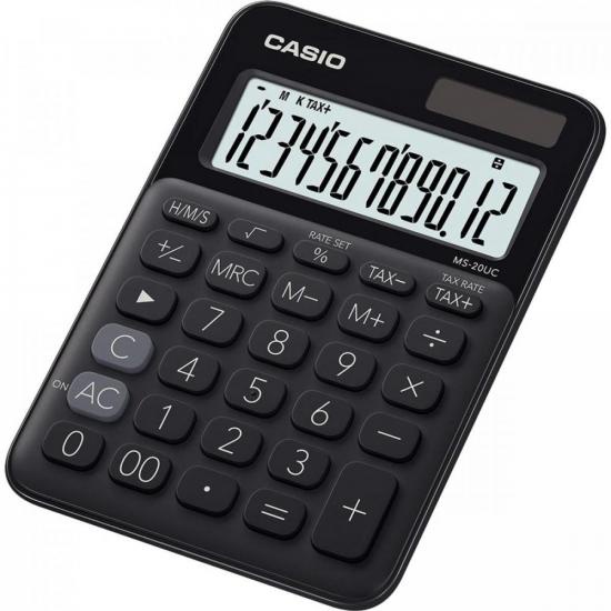 Calculadora de Mesa 12 Dígitos MS20UC Preta CASIO | Shopee Brasil