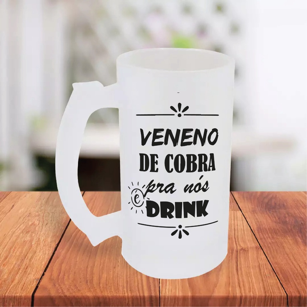 CANECA CHOPP PERSONALIZADA VIDRO JATEADO | Shopee Brasil