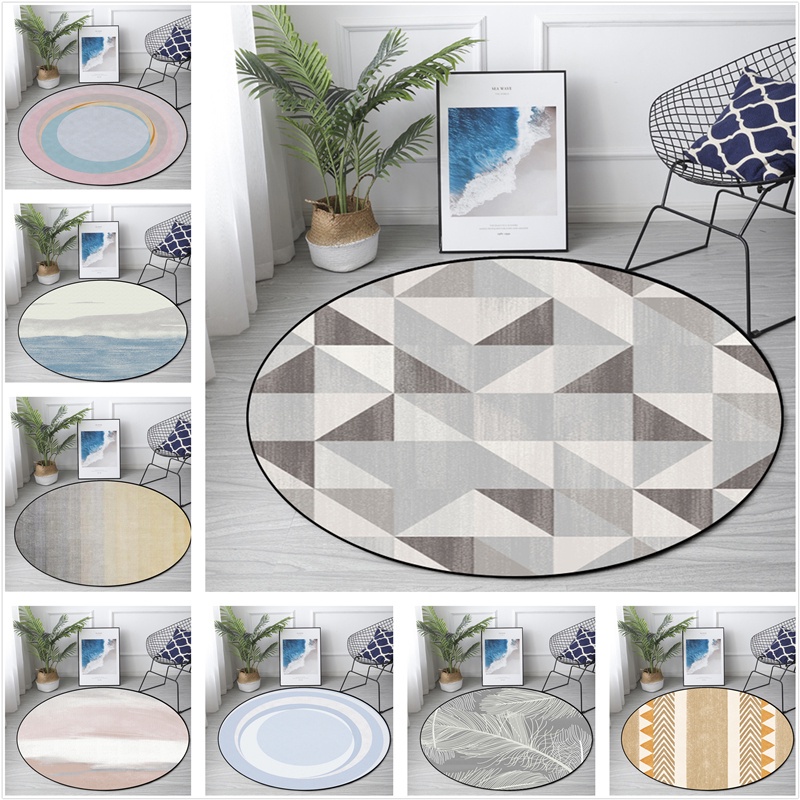 Tapete circular Geométrico Nórdico Simples Moderno Para Casa Sala De ...