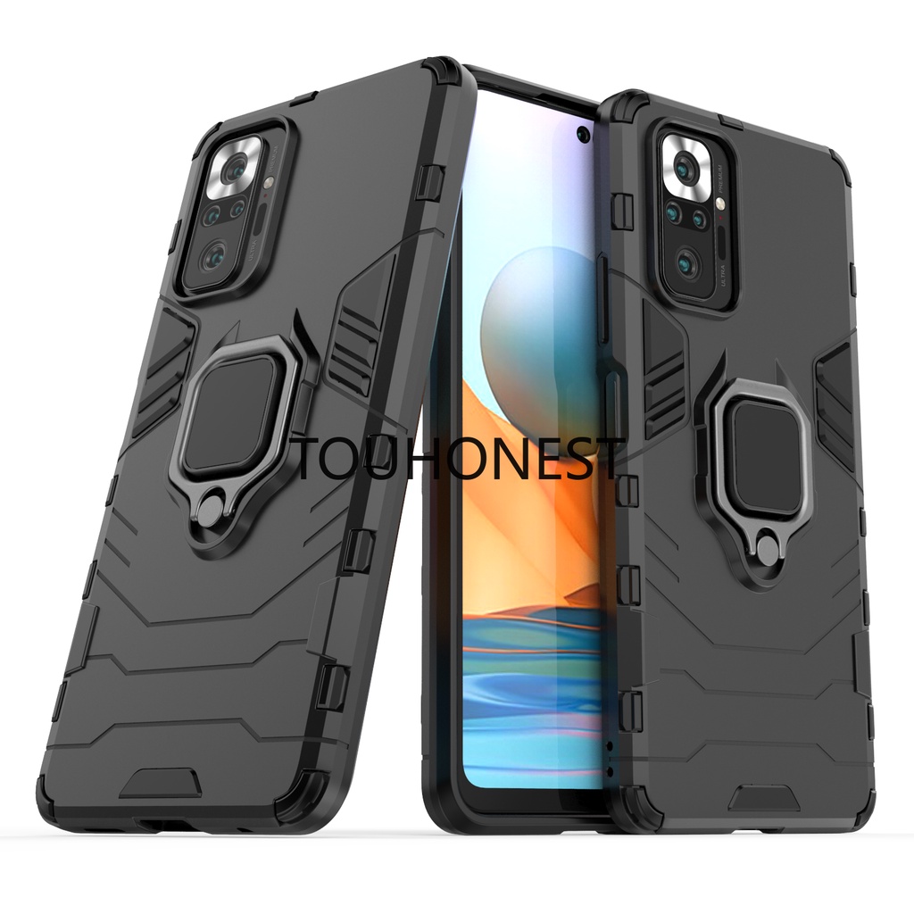 Capa De Celular Resistente Anti-Impacto Com Anel De Metal Para Xiaomi Redmi Note 10 Pro Max ...