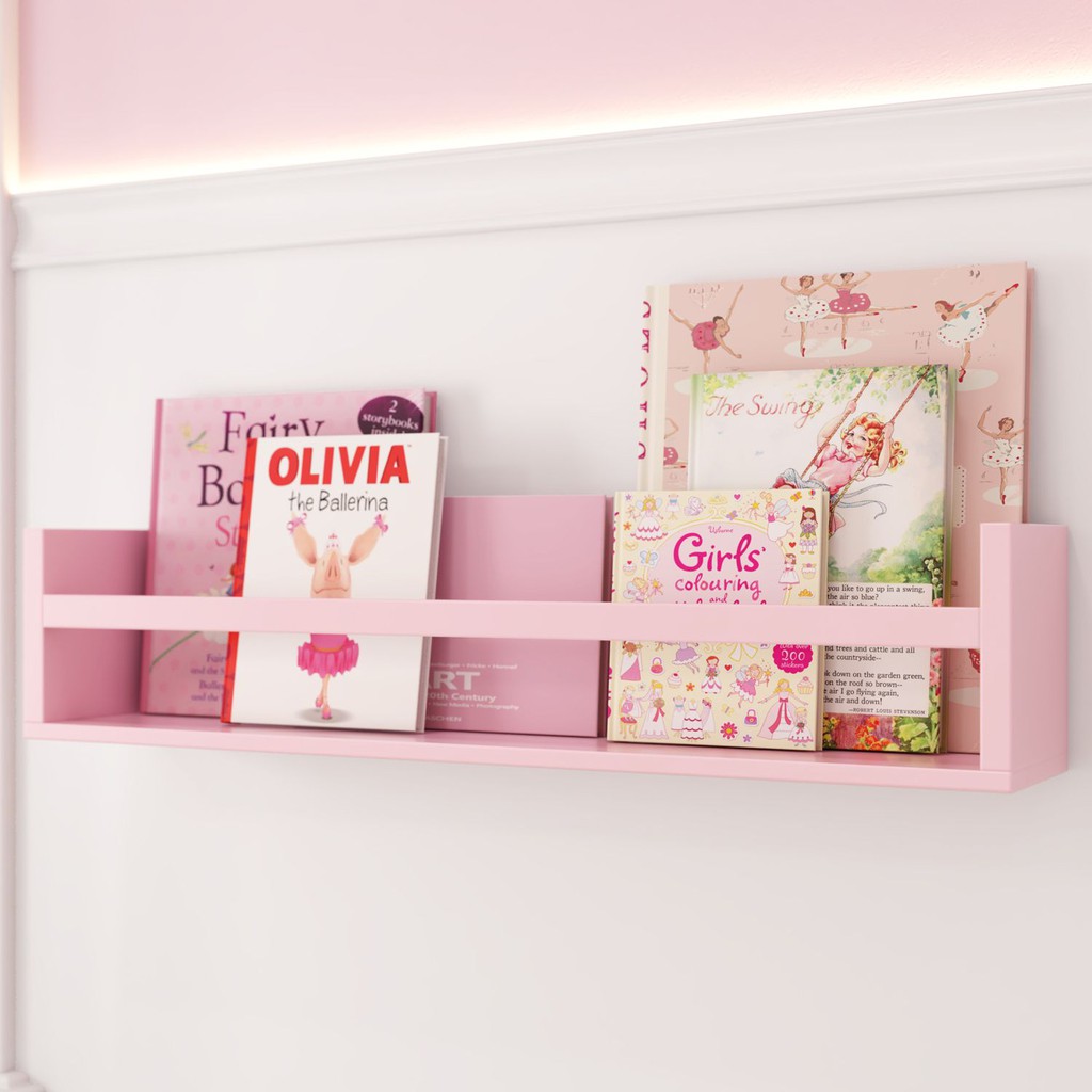 Prateleira para Livros MDF - Rosa | Shopee Brasil