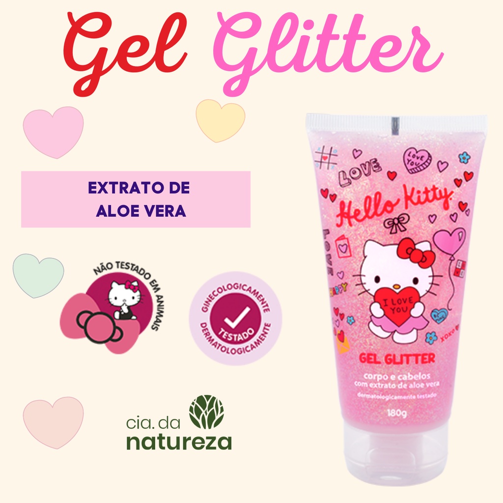 Gel Glitter Kids Infantil Para Corpo E Todos Os Tipos Cabelos Hello ...