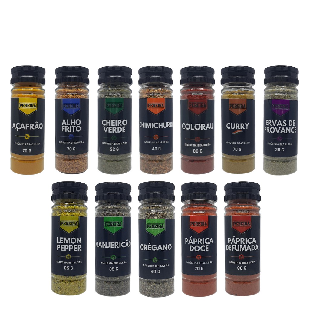 Kit de Temperos Especiais - 12 unidades | Shopee Brasil