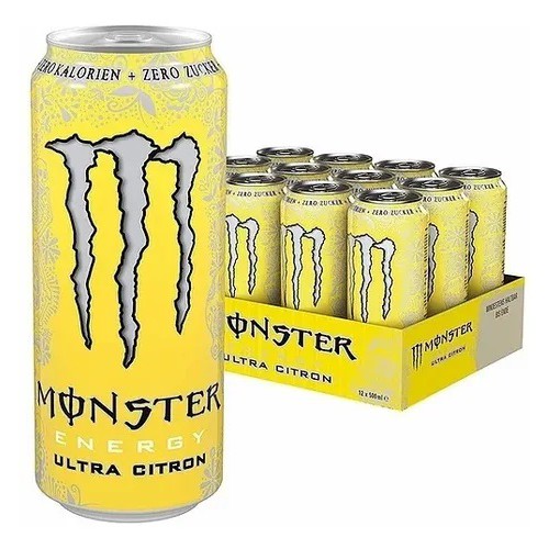 Lata Monster Importada Ultra Citron 500ml (rarissima)- Única - Melhora ...