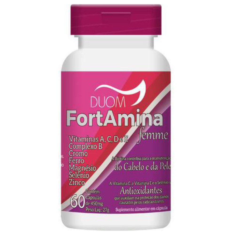 Fortamina Femme - Cabelo Pele e Unha - A Beleza da Mulher 60 Cápsulas ...