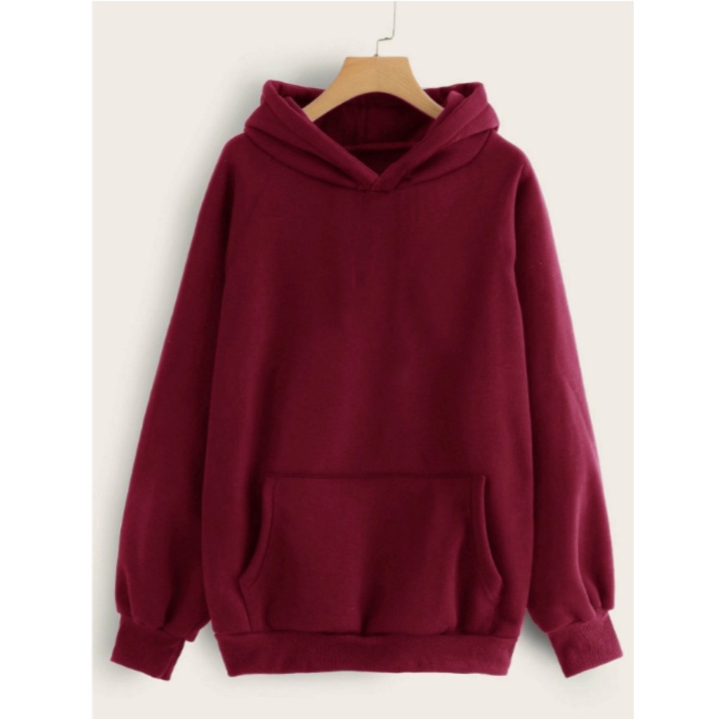 Blusa de Moletom CANGURU MASCULINO e FEMININO Flanelado Liso Com Capuz ...