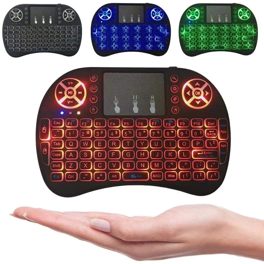 Mini Teclado Wireless Keyboard com Touchpad Com Led Usb Atacado Revenda ...