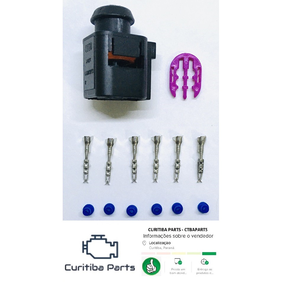 Conector 6 Pinos Borboleta Tbi Vw Golf Fox Audi 1j0973713 | Shopee Brasil