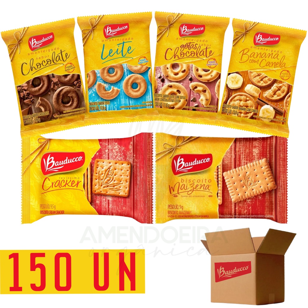 Biscoitos Bolachas Em Sache Sabores Sortidos Bauducco - 150 Unidades ...