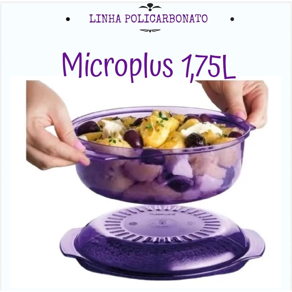 Tupperware MicroPlus redonda 1,75 LT Policarbonato Roxa | Shopee Brasil