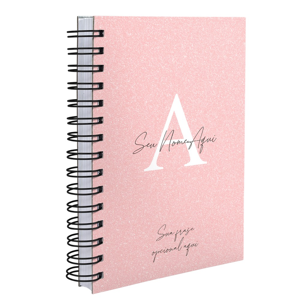 Agenda Personalizada 2022 Glitter Rosa Capa Dura | Shopee Brasil