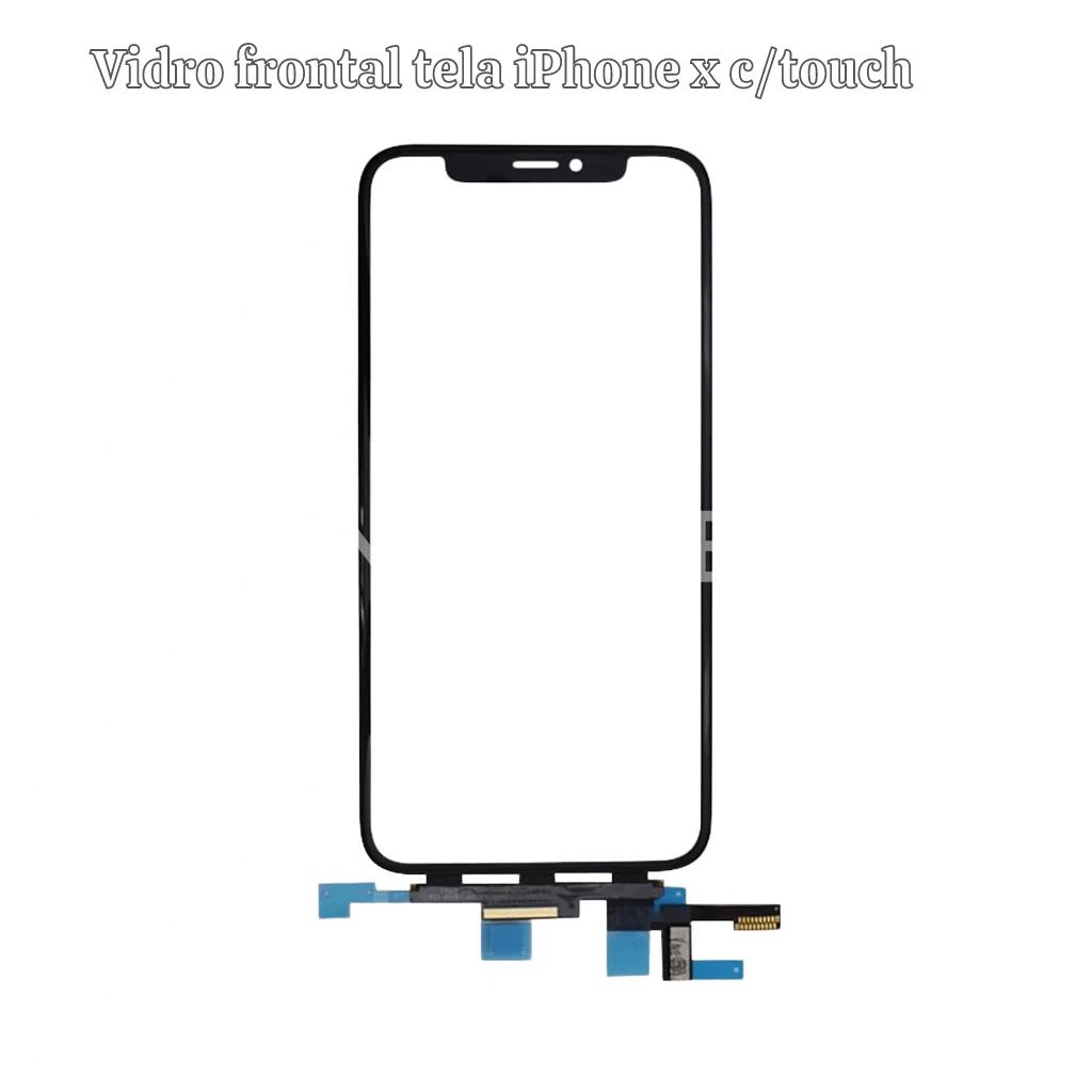 VIDRO TELA FRONTAL IPHONE X C/TOUCH SEM ARO PARA RECUPERA VIDRO QUEBRADO | Shopee Brasil