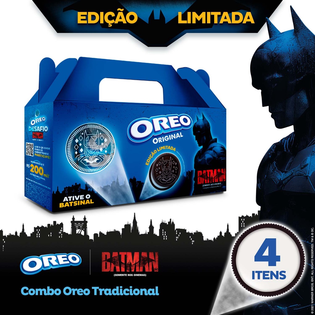 Kit Biscoito Oreo Batman Original 4x90g | Shopee Brasil