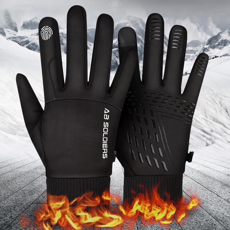 Luvas de inverno para Unissex, luvas térmicas à prova de vento ...