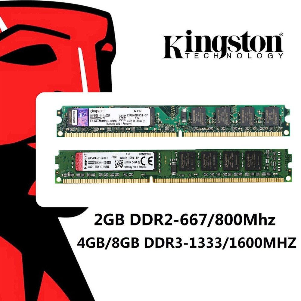 Original Kingston PC Memória DDR2 667/800Mhz 2GB/4GB/8Gb DDR3 1333/1600Mhz Ram Para Desktop ...