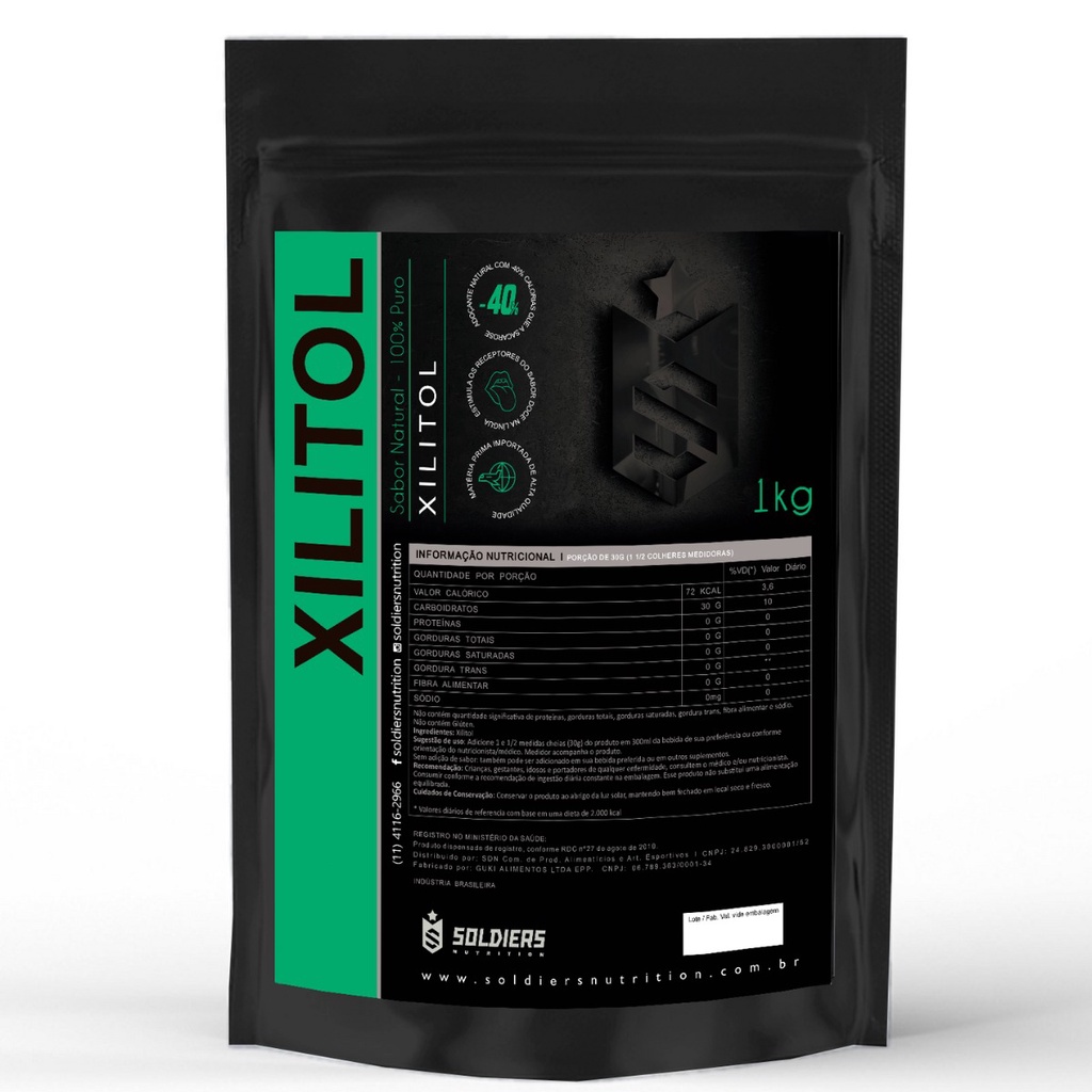 Xilitol / Xylitol 1kg (adoçante Natural)-100% Puro Importado ...