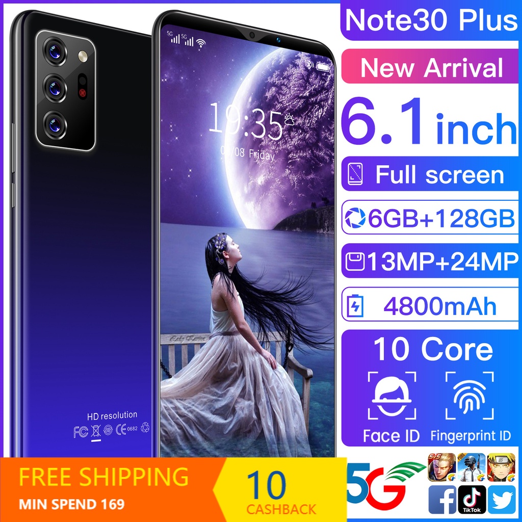 Xioaim Celular Note 30 Plus , 6 + 128GB , 5g , Smartphone | Shopee Brasil