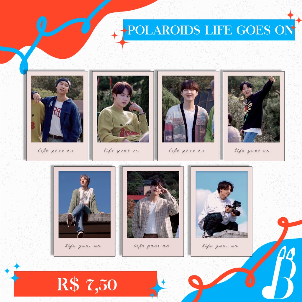 Polaroids BTS - Life Goes On | Shopee Brasil