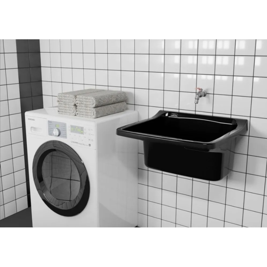Tanque De Plastico 34lt Para Lavanderias Roupas Preto Astra | Shopee Brasil