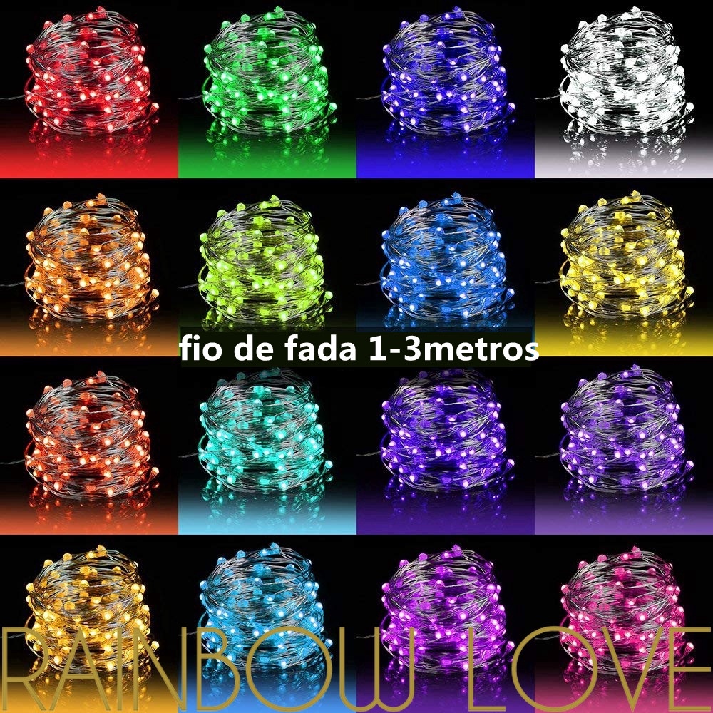Fio de fada Led muitas cores Luzes de corda à prova d'água Fairy Lights ...