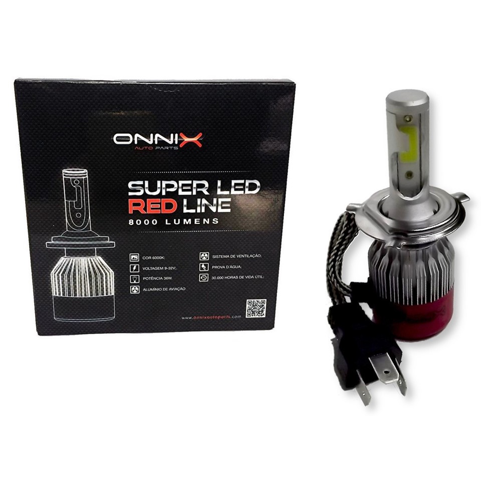 Lampada Led H4 6000K 12V 4000 Lumens Usada Unidade | Shopee Brasil