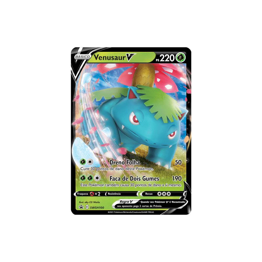 Venusaur V Promo Foil Pokémon Carta Em Português SWSH100 - Desconto no ...