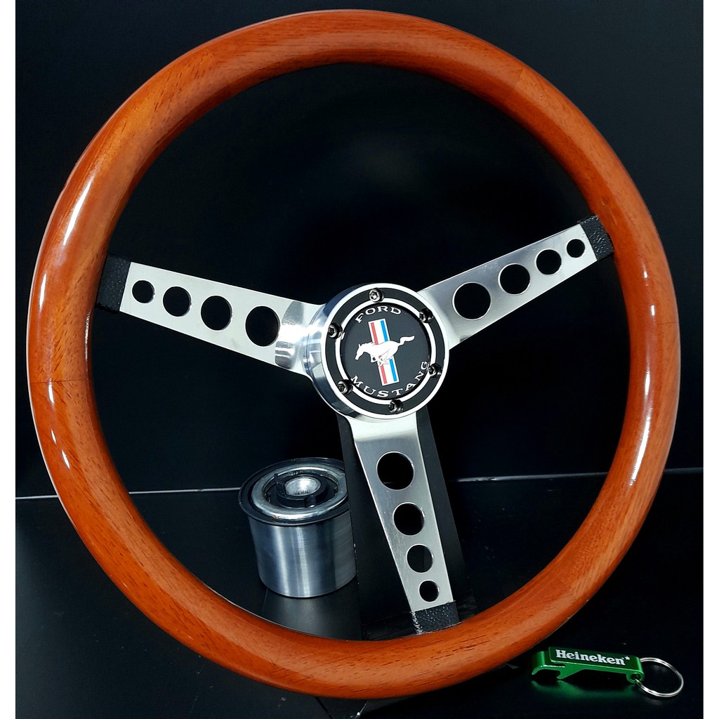 VOLANTE DO FORD MUSTANG ANTIGO SS-37 INOX WOOD MUSTANG | Shopee Brasil