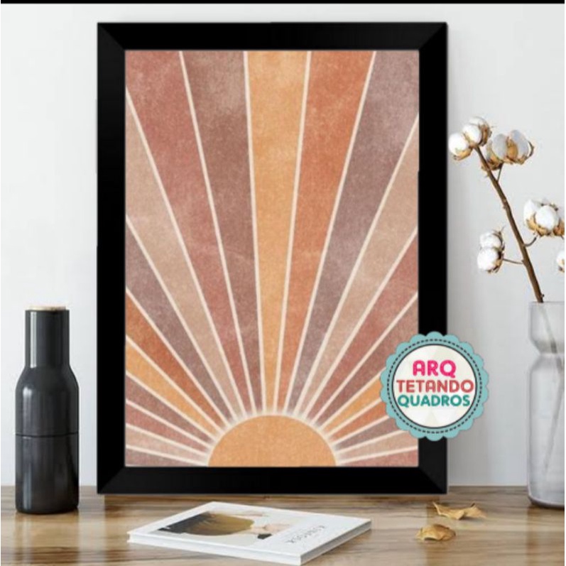 Quadro Decorativo sol Boho - Tam A3. | Shopee Brasil