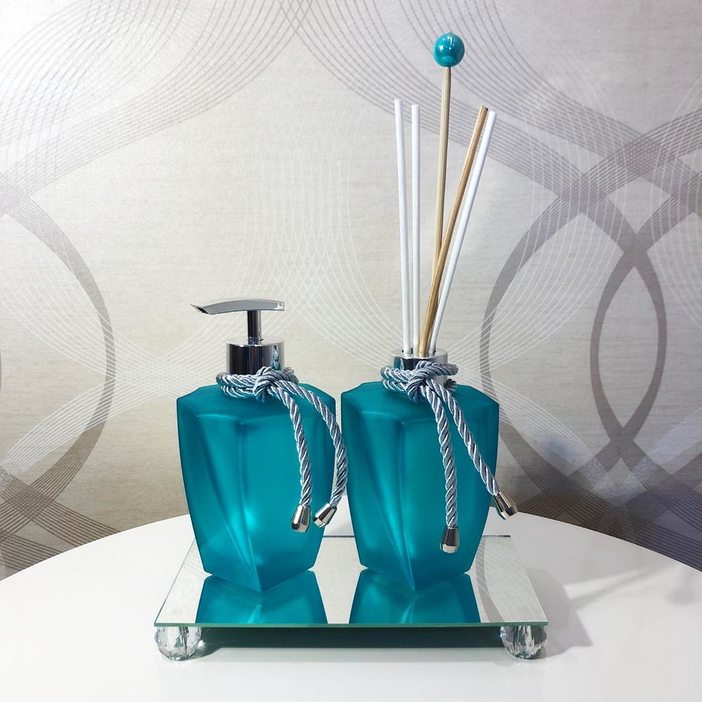 Kit Lavabo/Banheiro Azul Fosco com Bandeja | Shopee Brasil