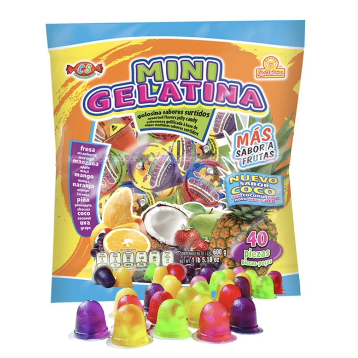 Mini Gelatina 600g com 40 unidades - Las Delicias | Shopee Brasil
