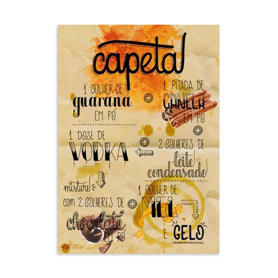 Placa Decorativa Bebida Capeta | Shopee Brasil