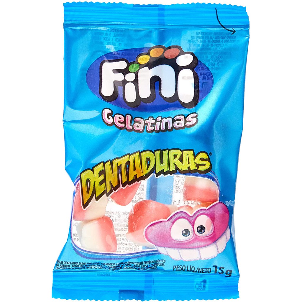 Bala Gelatina Fini® Mini Dentaduras 15g - Original Das Dentaduras Mais ...