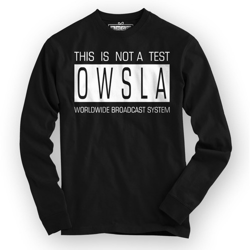 Camiseta Manga Longa Owsla Worldwide Broadcast System Test | Shopee Brasil