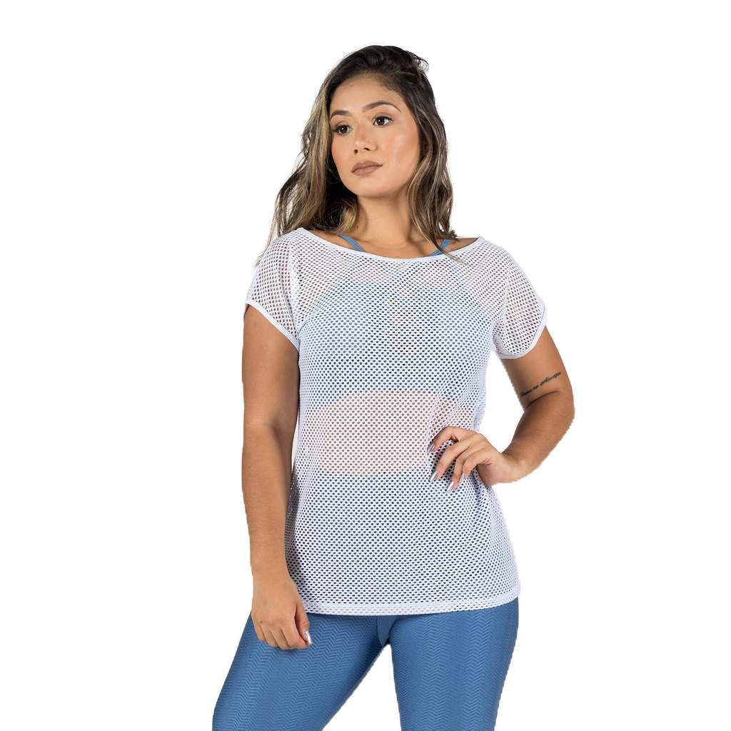 Blusa Feminina Fitness de Tela Roupa de Academia | Shopee Brasil