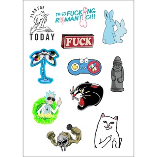 Cartela de adesivos Sticker Crazy Varios Modelos | Shopee Brasil