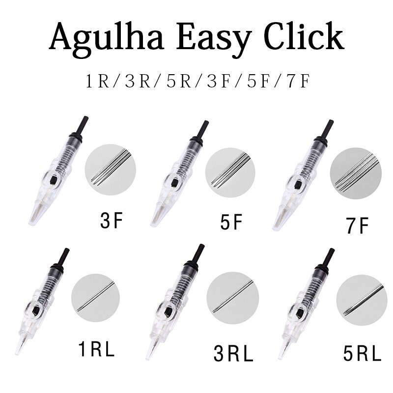 10 Agulhas Easy Click Chayanne Sharp 300 Outros Modelos | Shopee Brasil