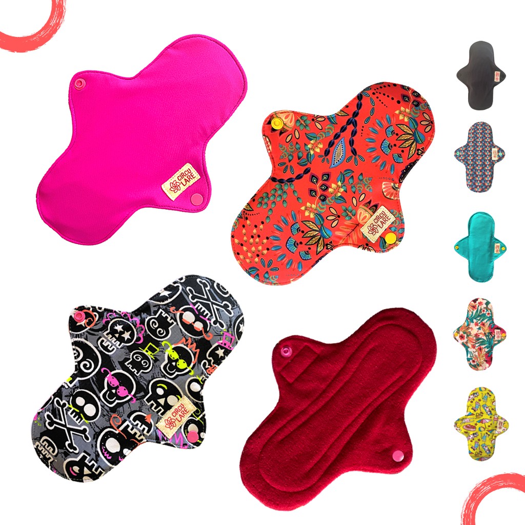 Kit Absorvente Ecologico impemeável Reutilizável Normal - 4 unidades ...