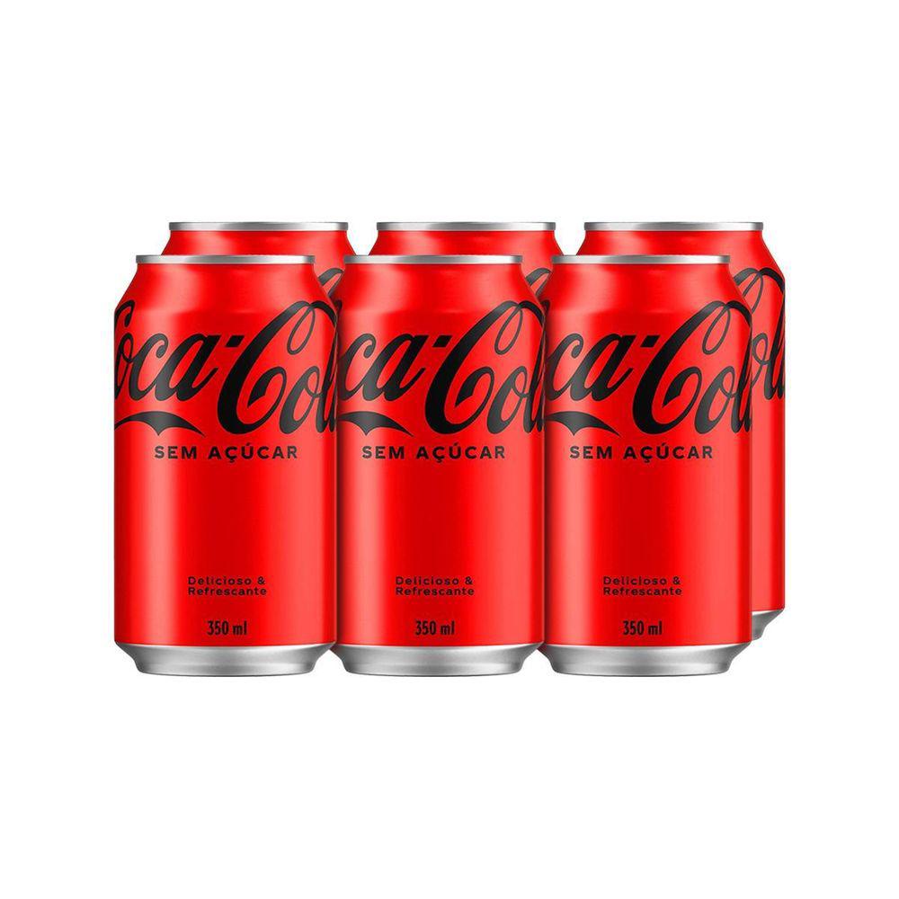 COCA COLA ZERO LATA 350 ML FARDO C/6 | Shopee Brasil