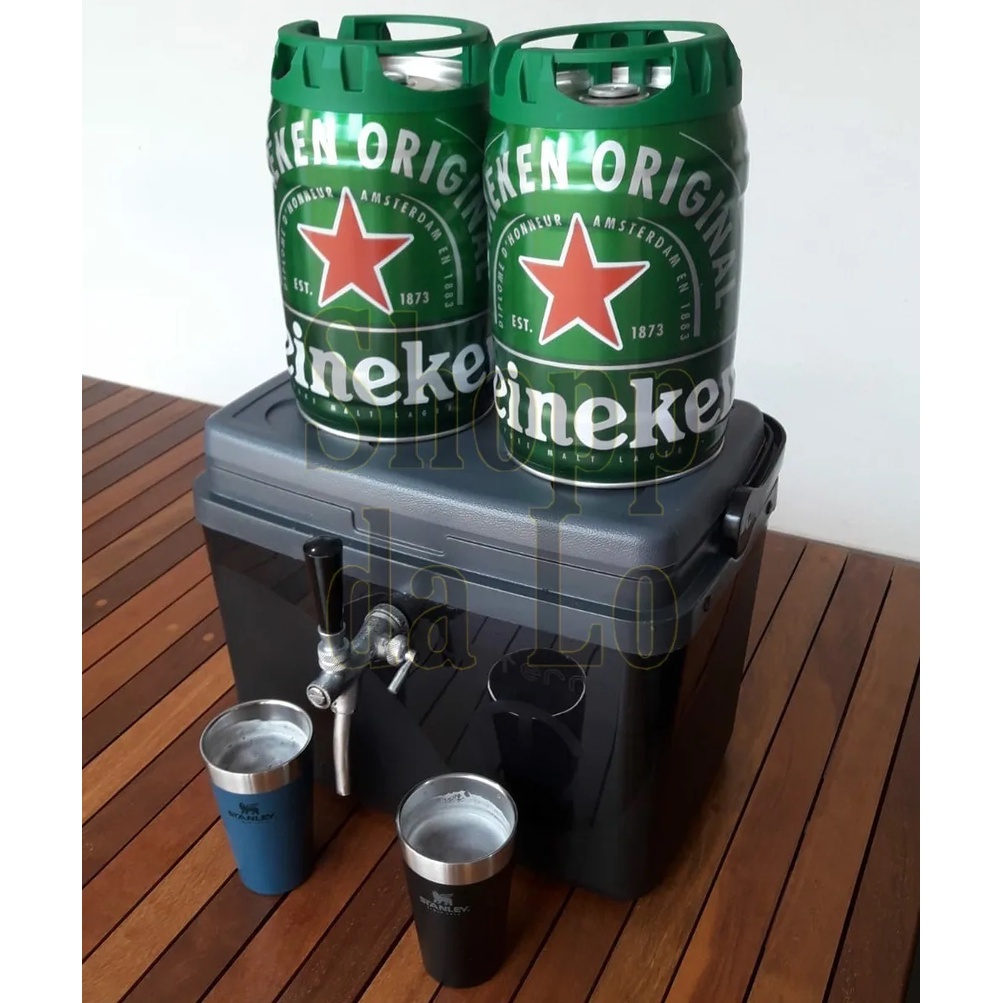Caixa Térmica Cooler Para Barril Heineken Até 2 Barril - Escorrega o Preço