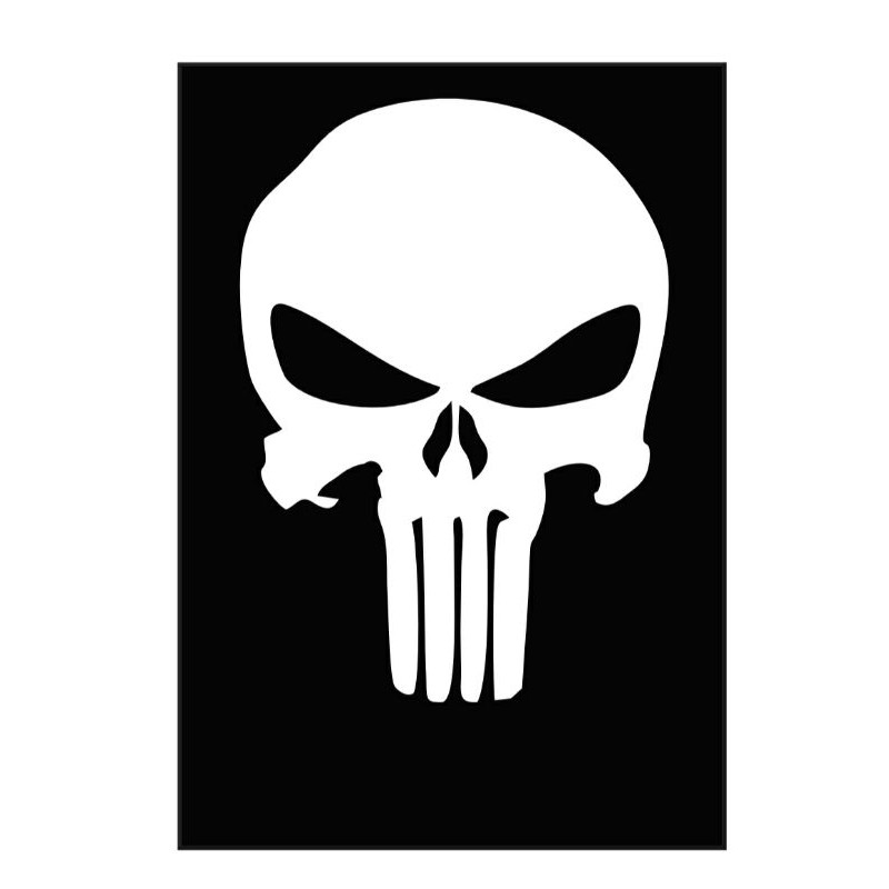adesivo logo caveira justiceiro | Shopee Brasil