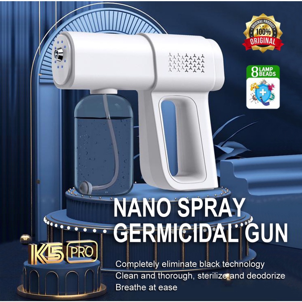 Pistola Nano Spray K5 Portátil Sem Fio Uv Desinfecção Pulverizador ...