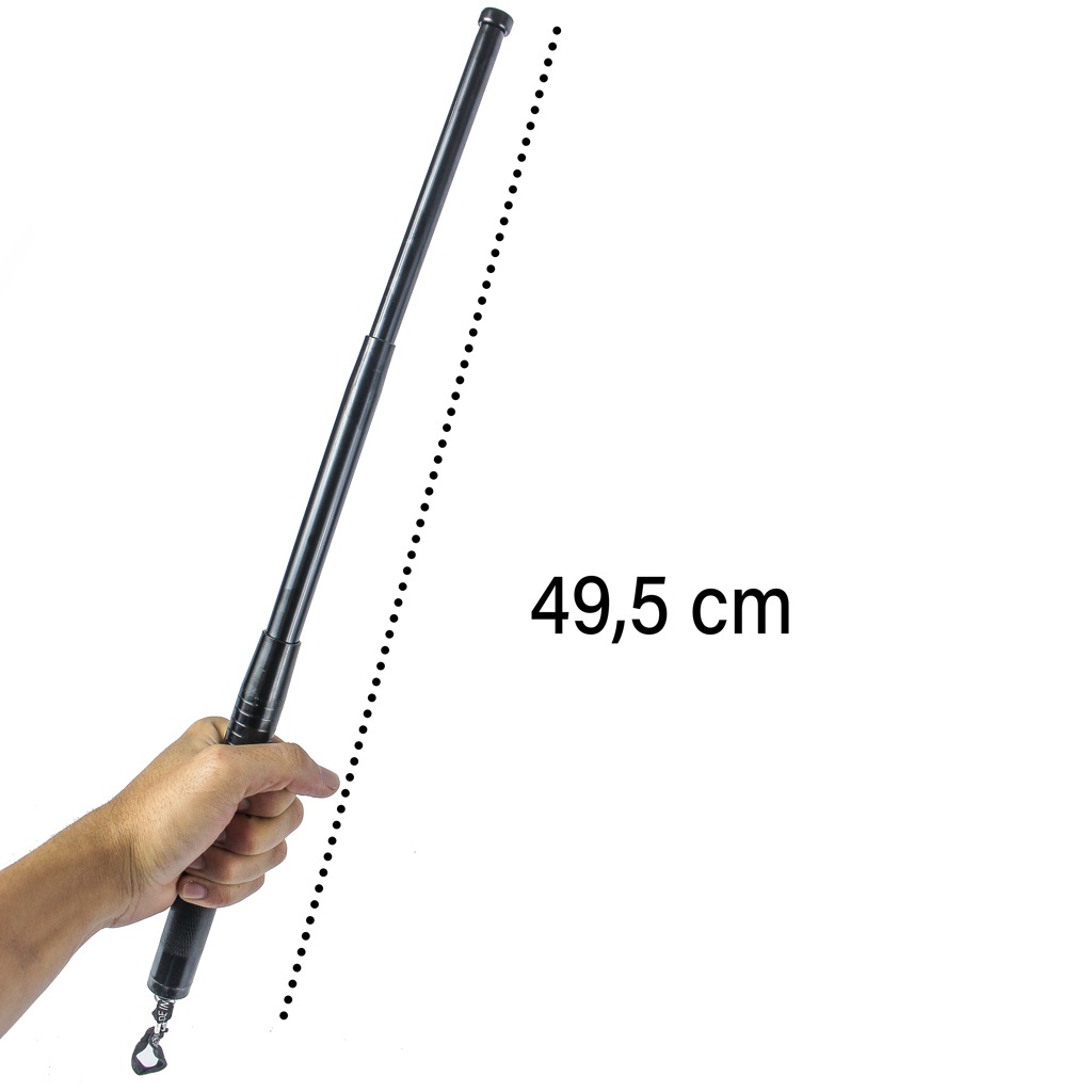 Bastao Retratil Cassetete Auto Defesa Pessoal + Coldre - Escorrega o Preço