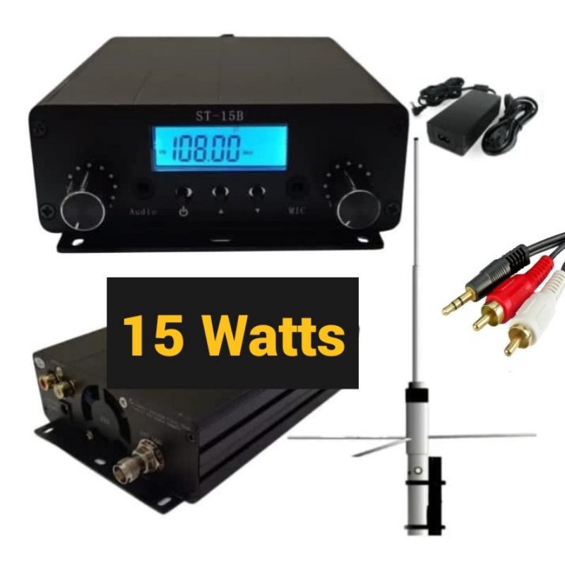 transmissor fm 15w Kit completo | Shopee Brasil