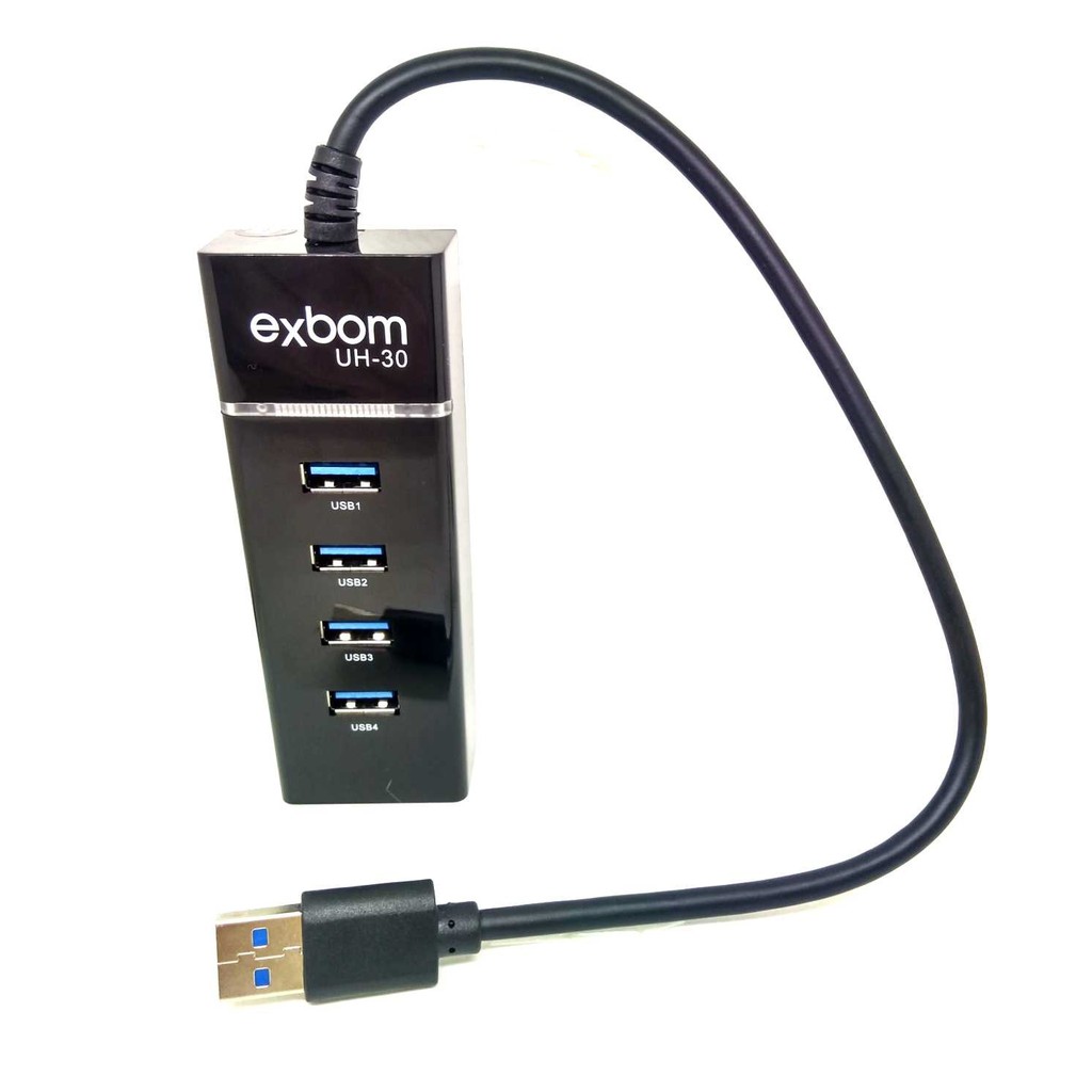 Expansor Hub Usb 3.0 4 Portas Com Led Super Rápido 5.0 Gbps | Shopee Brasil