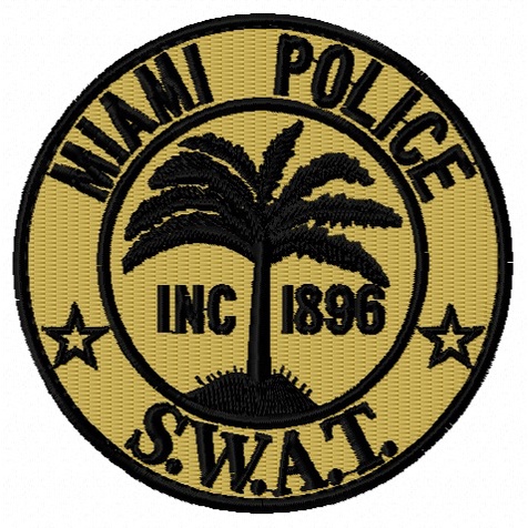 Patch Bordado Brevet MIAMI POLICE - SWAT_90X90 | Shopee Brasil