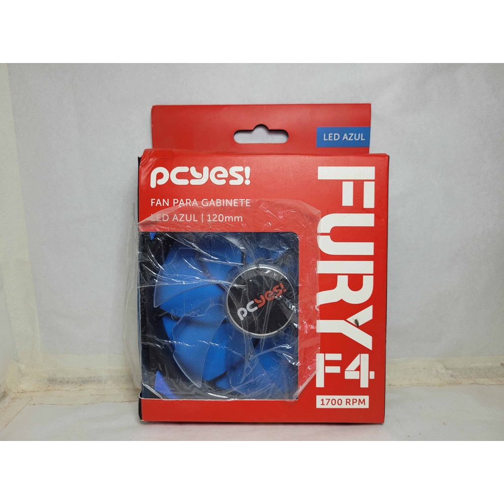 Cooler FAN PCYES Fury F4 Azul 120mm LED Azul – F4120LDAZ | Shopee Brasil